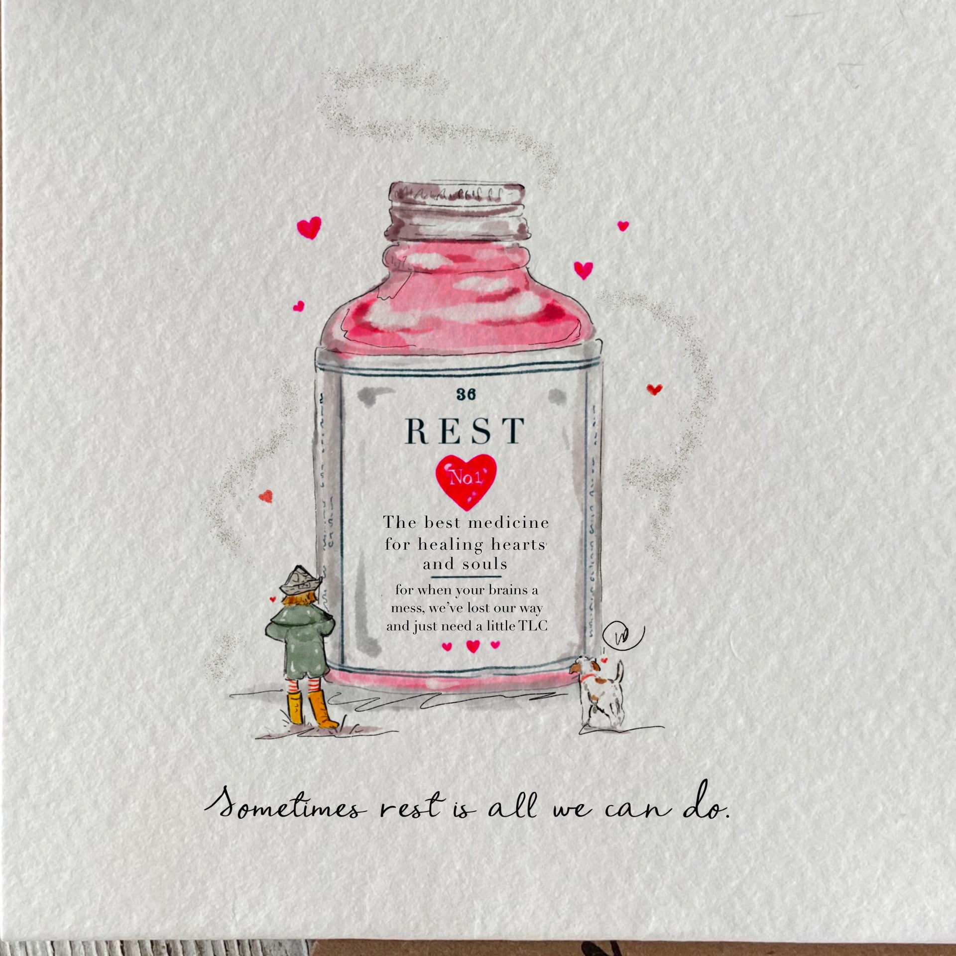 Rest Is The Best Medicine Illustration – Lucy Claire Illustration