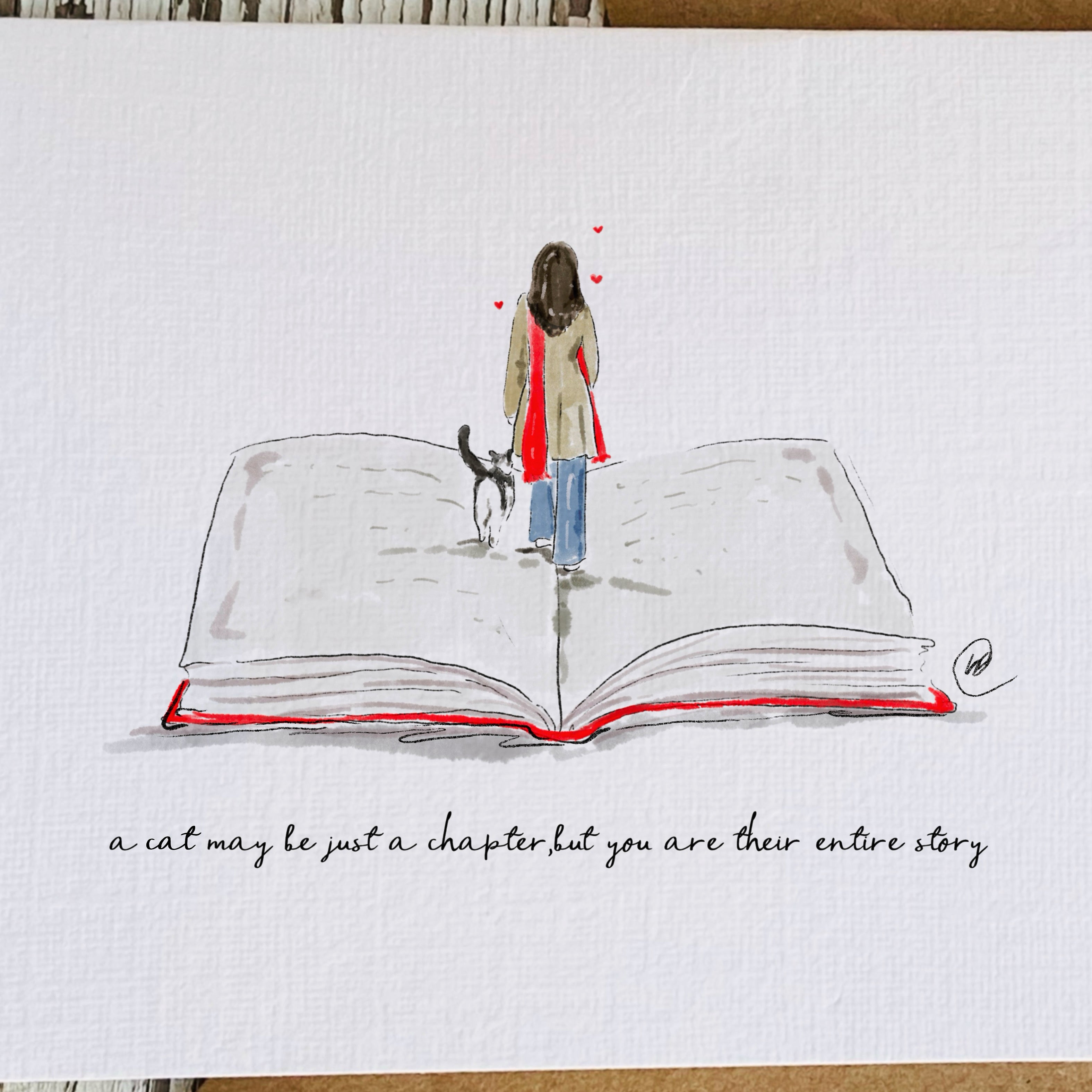 The Greatest Chapter Cat Print – Lucy Claire Illustration