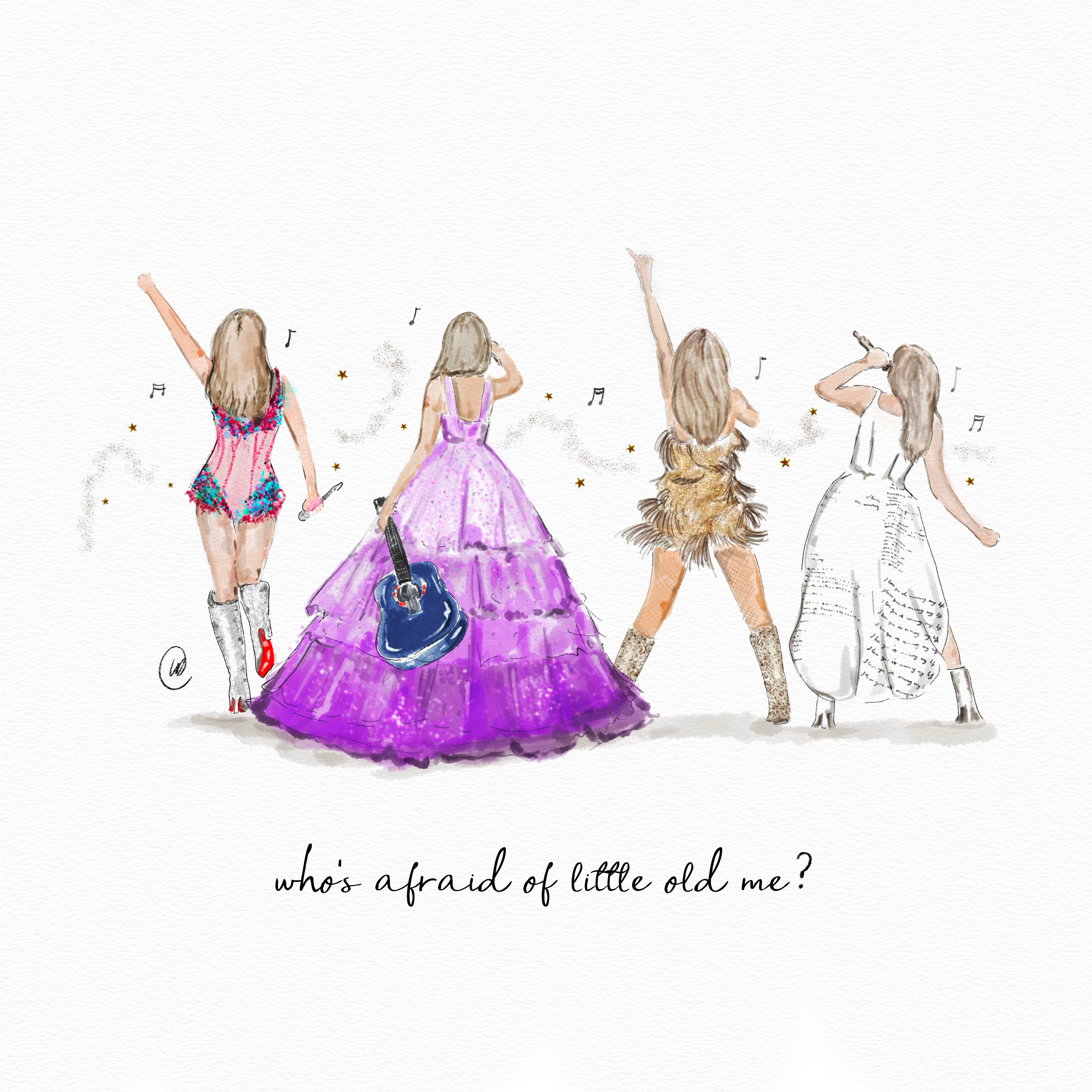 Eras Tour Outfits Taylor Swift Illustration – Lucy Claire Illustration