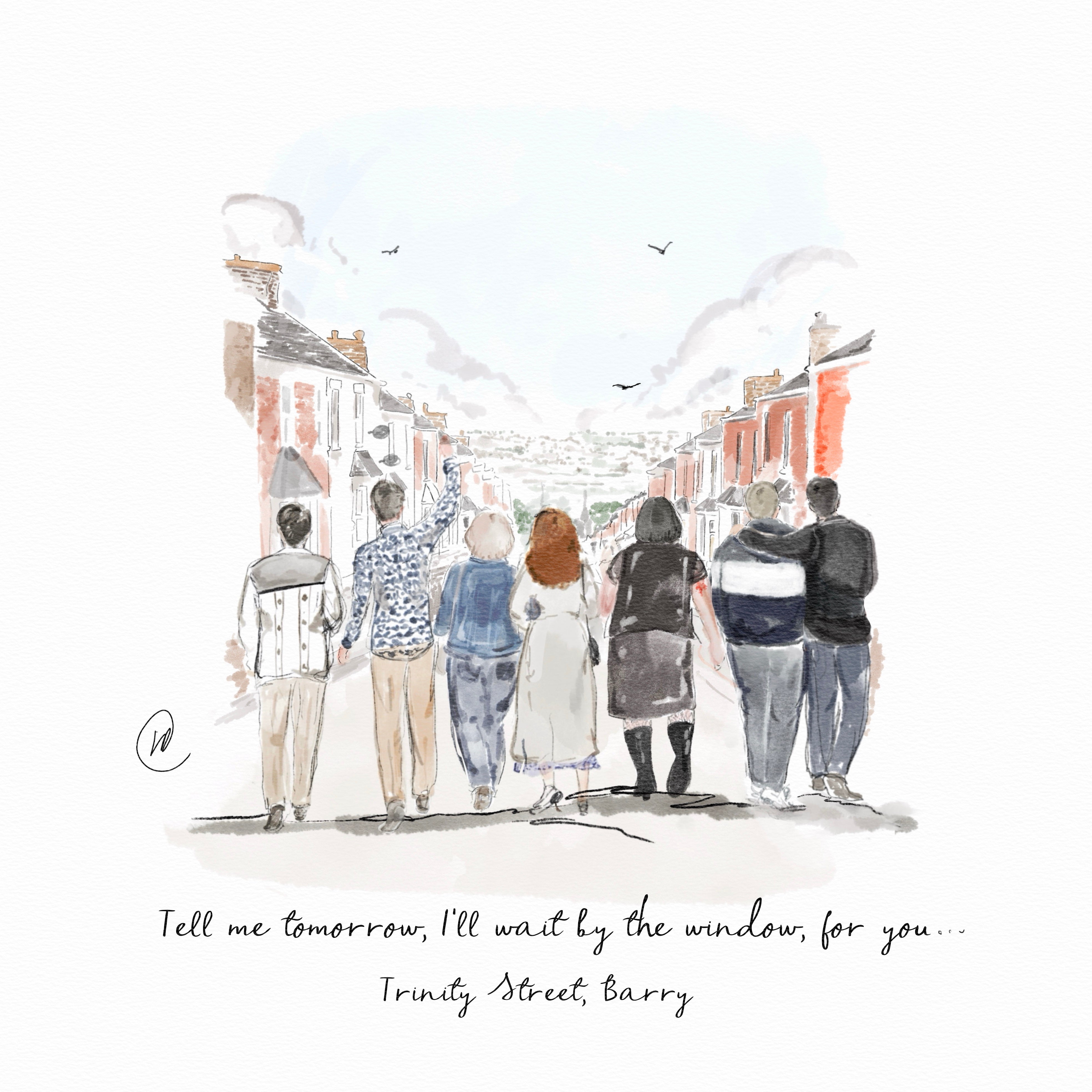 Trinity Street Gavin and Stacey Print – Lucy Claire Illustration