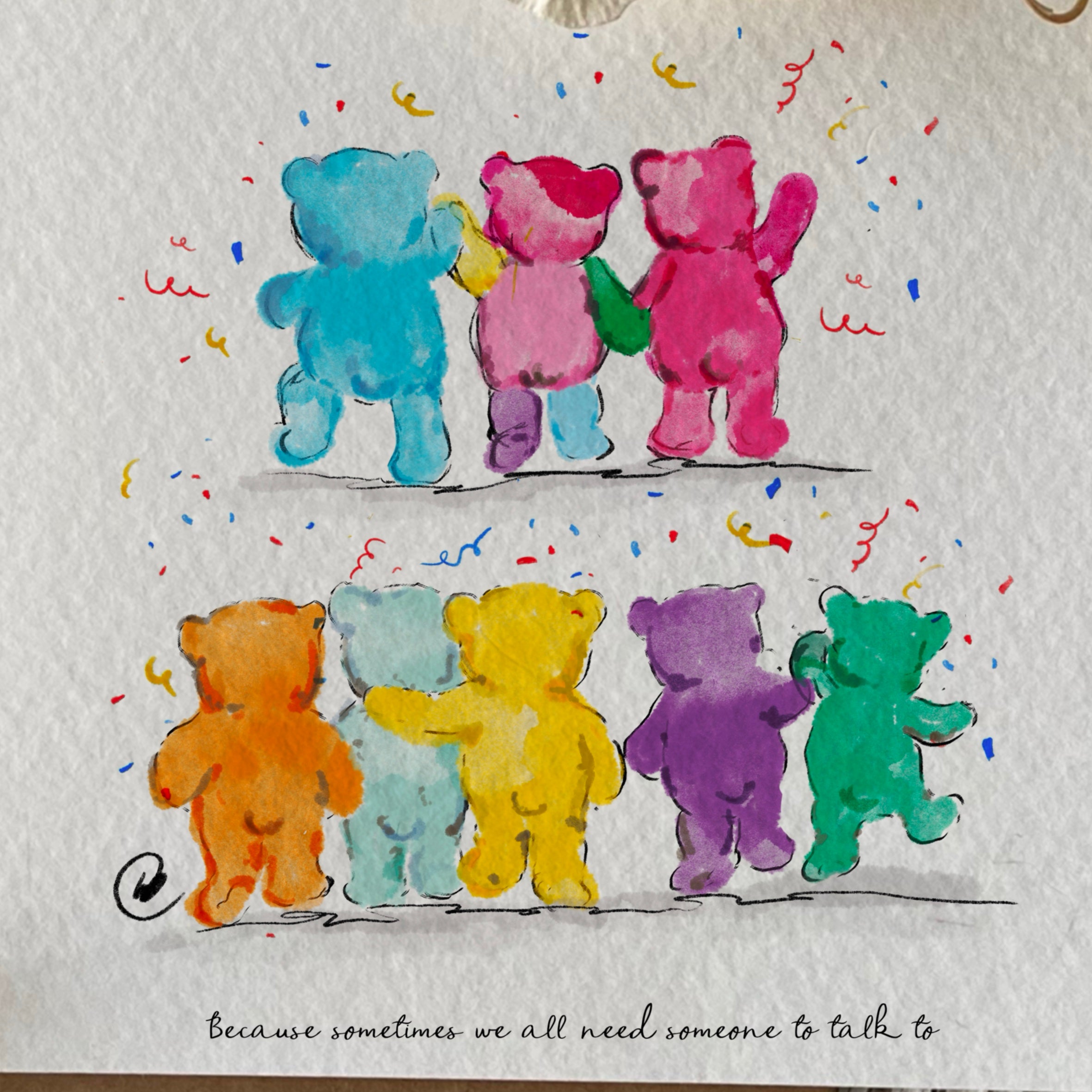 The Mood Bears charity Illustrated Print – Lucy Claire Illustration