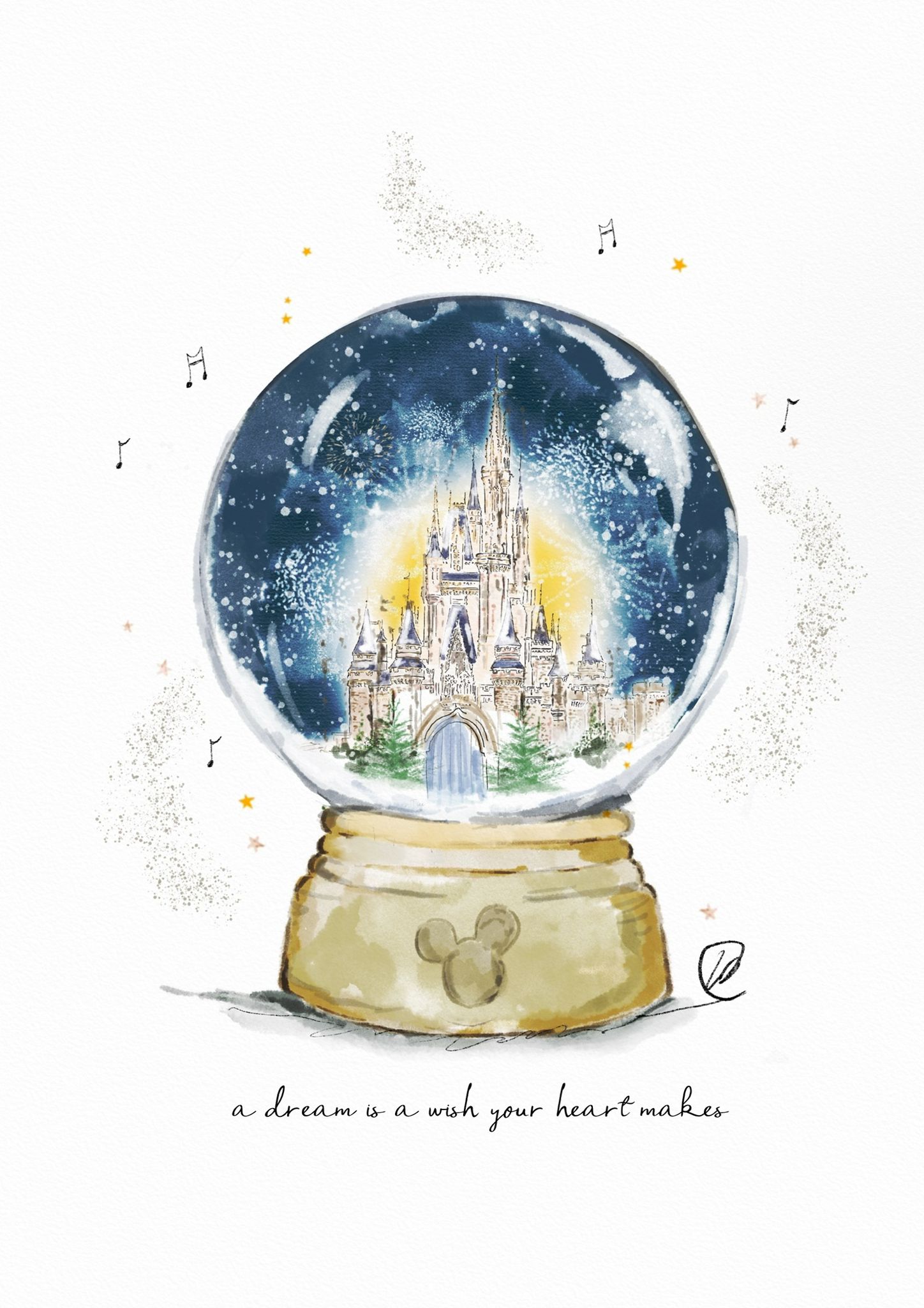 A dream is a wish your heart makes | Print – Lucy Claire Illustration