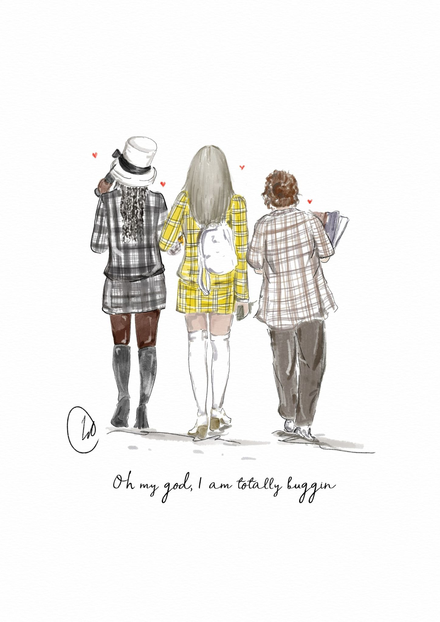 Clueless Print – Lucy Claire Illustration