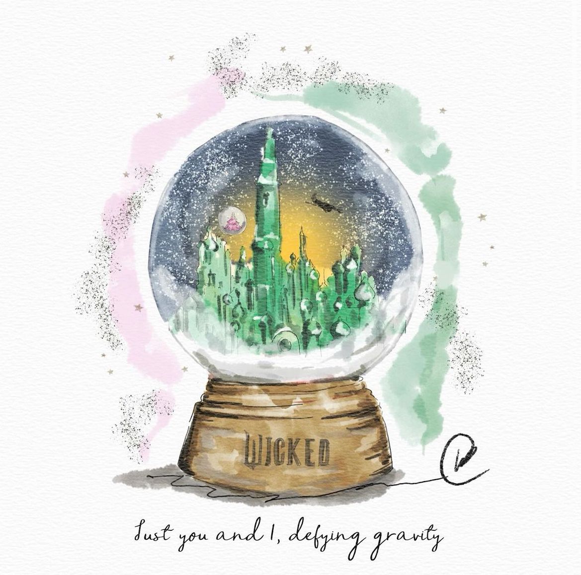 Defying Gravity Wicked – Lucy Claire Illustration