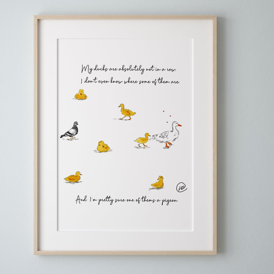 Ducks In a Row Print – Lucy Claire Illustration