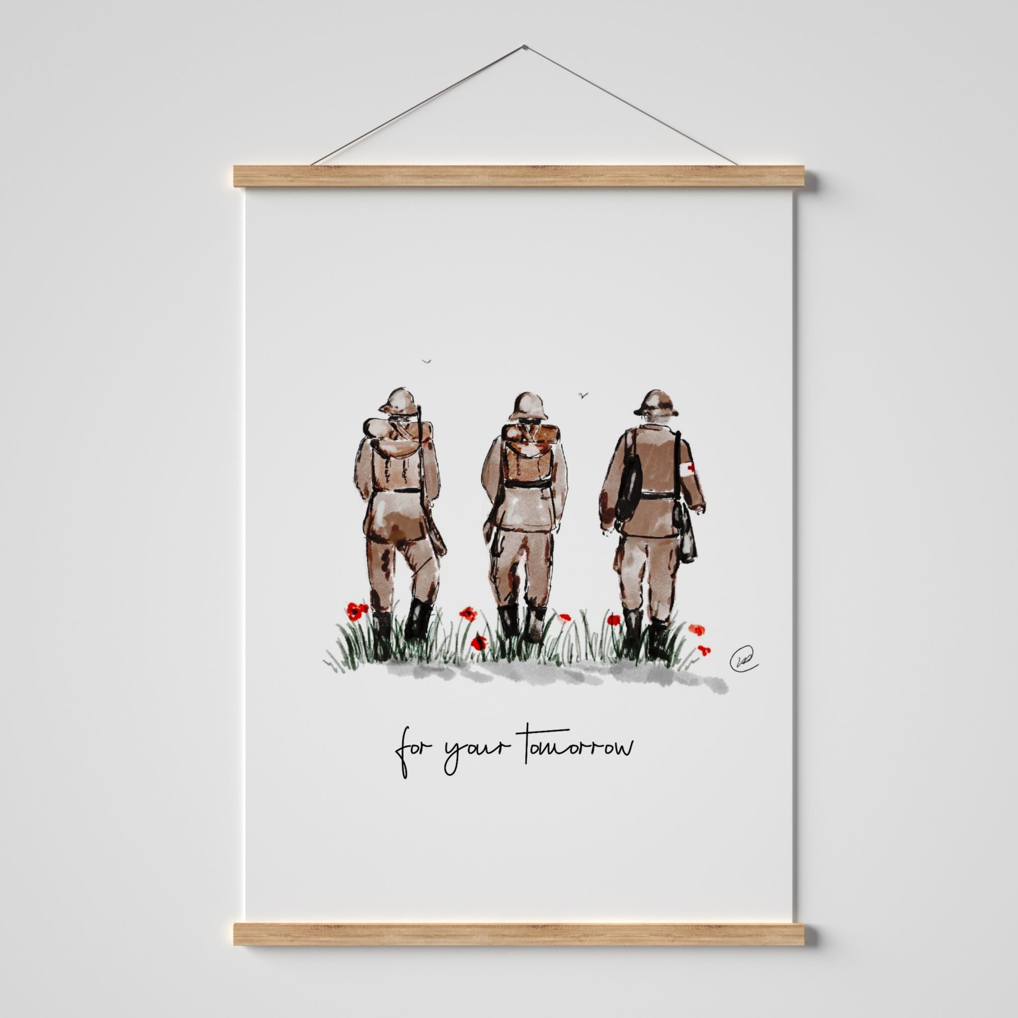For Your Tomorrow Remembrance Day Print – Lucy Claire Illustration