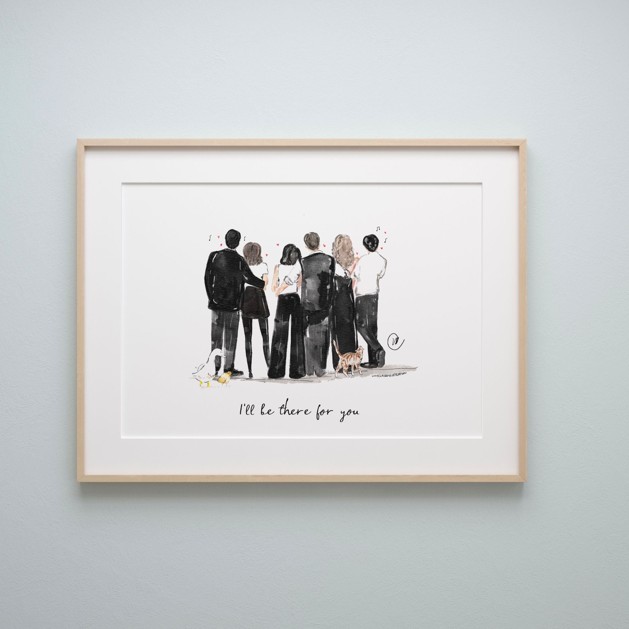 Friends There For You Print – Lucy Claire Illustration